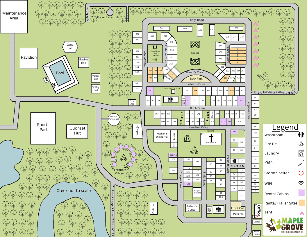 Camp Map - Maple Grove Christian Retreat Centre